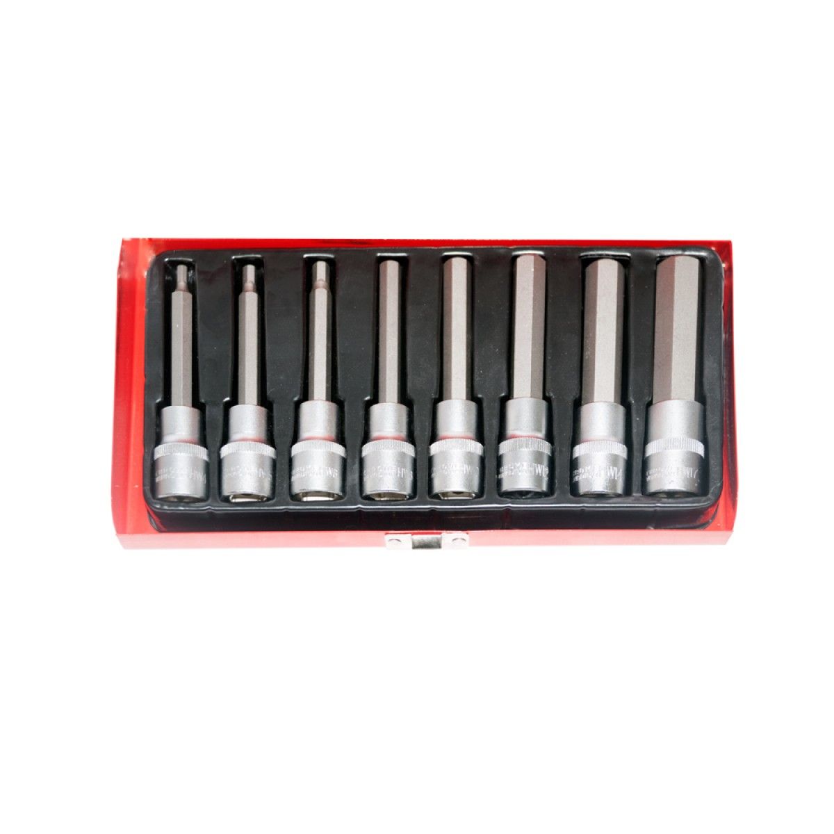 HEXAGONAL 1/2" DEEP SOCKET SET 4-17mm 8PCS - 6100 | KROFTOOLS