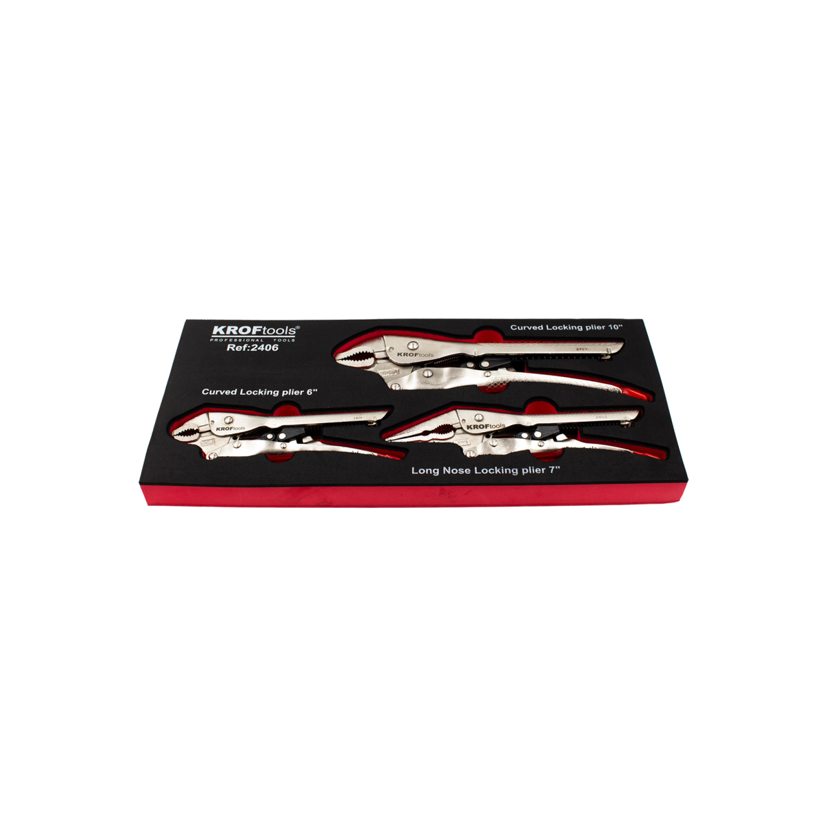 SELF-ADJUST LOCKING PLIER SET 3PCS - 2406 | KROFTOOLS